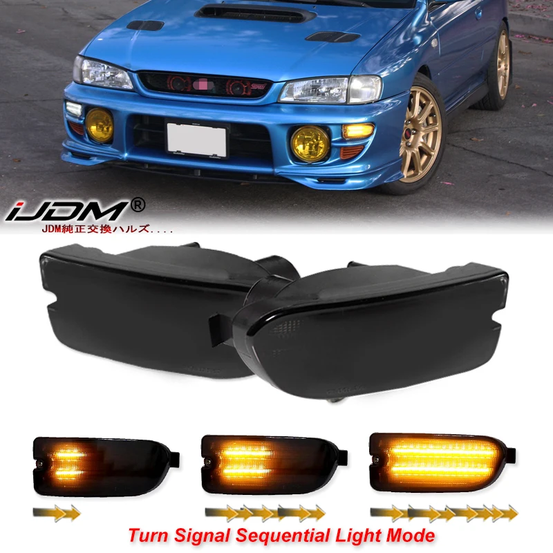 2pcs Sequential Front Turn Signal Light Assembly for Subaru Impreza RS ...
