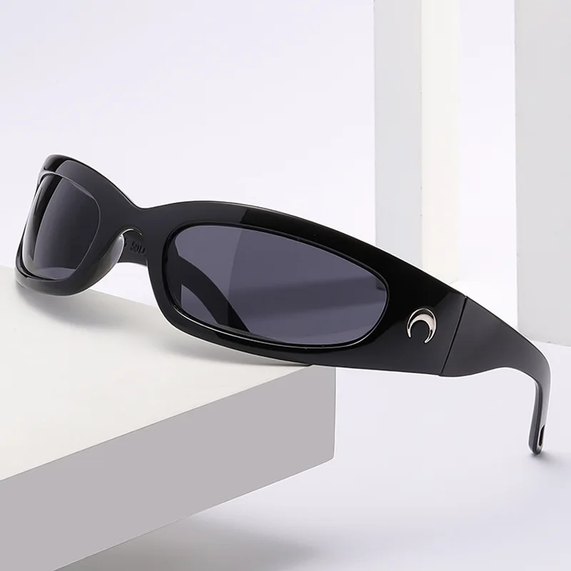 New-Rectangle-Sunglasses-for-Men-Women-Vintage-Punk-Shades-Moon-Design ...