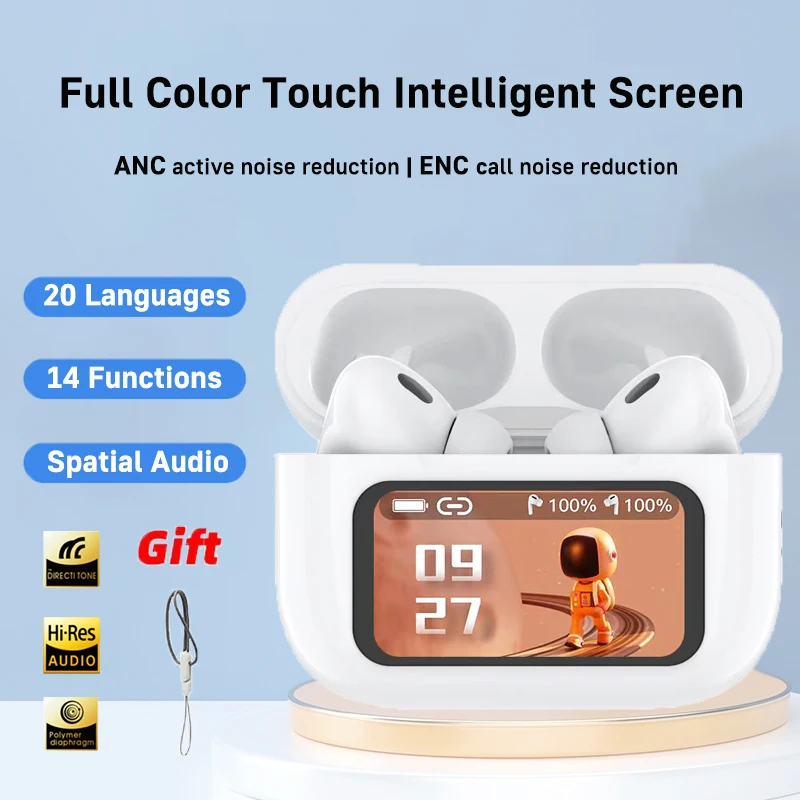 Sem-fio-ANC-Noise-Reduction-Earbuds-Touch-Screen-Controle-Headset-ENC ...
