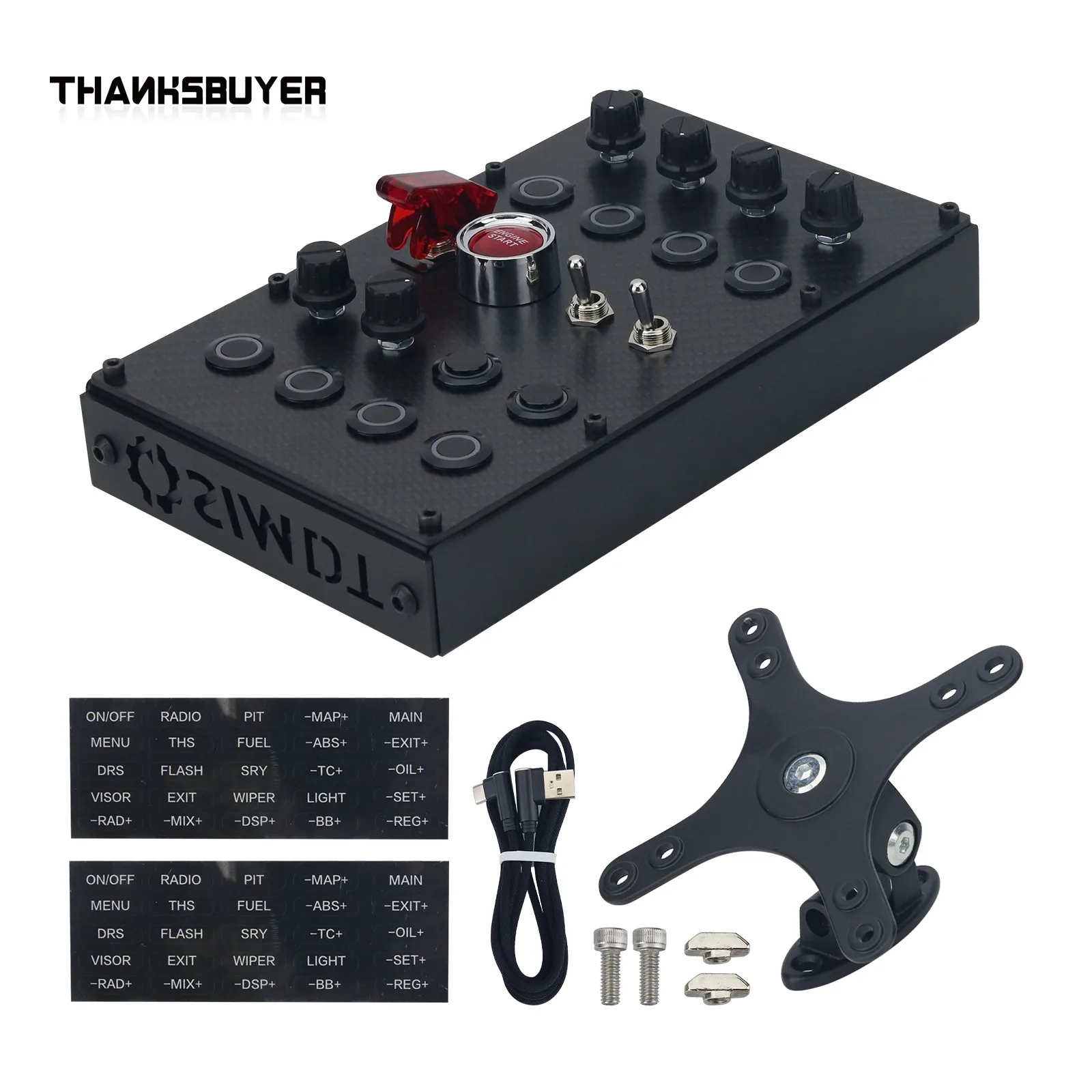 SIMDT-Button-Box-SIM-Racing-Control-Box-Racing-Simulator-with-Carbon ...