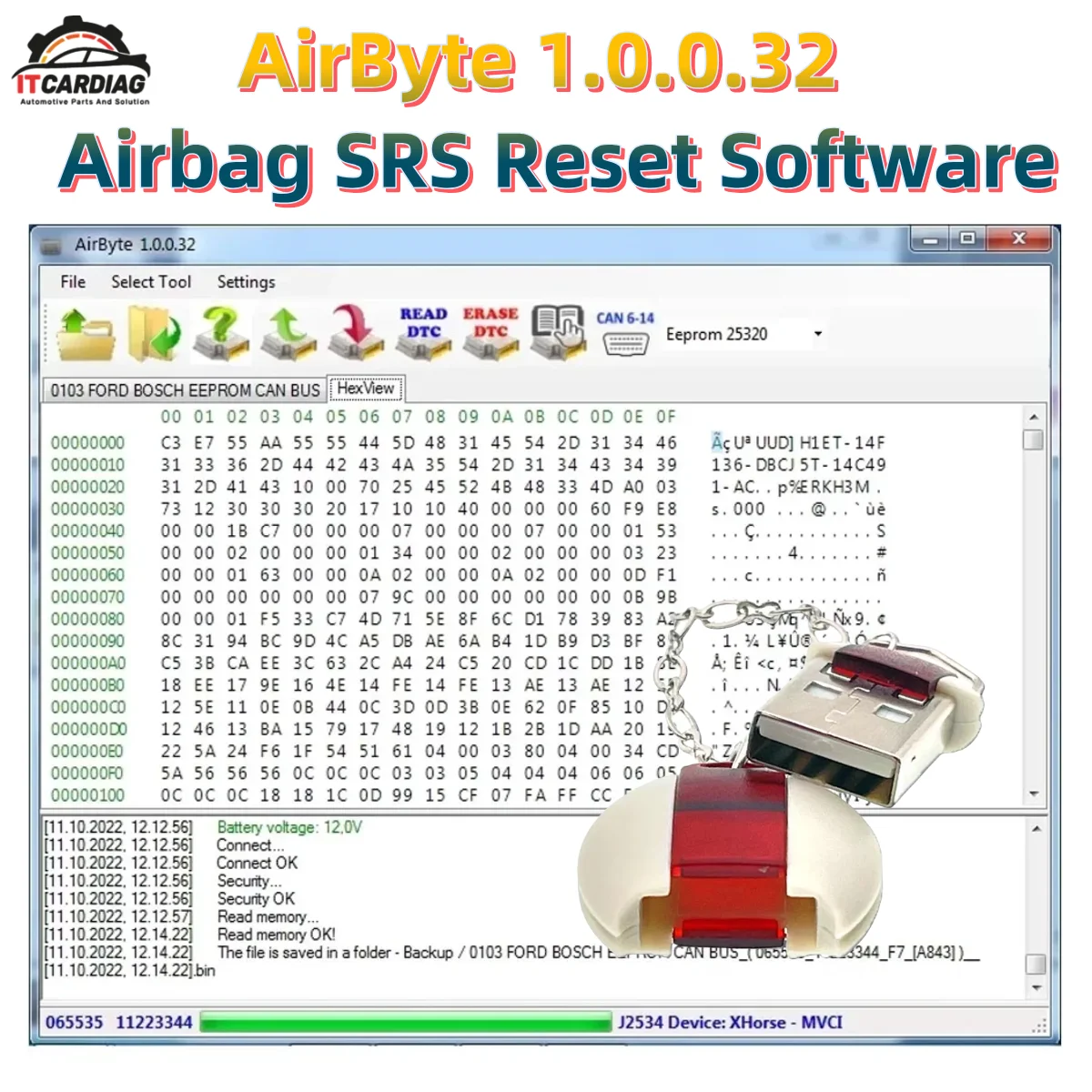 AirByte 1.0.0.32 Software Airbag SRS Crash Data Reset Tool ECU ...
