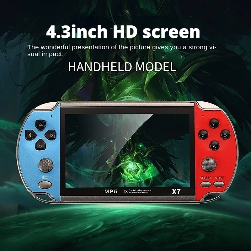 Portátil X7 Handheld Game Console, Tela HD, Áudio, Video Player ...