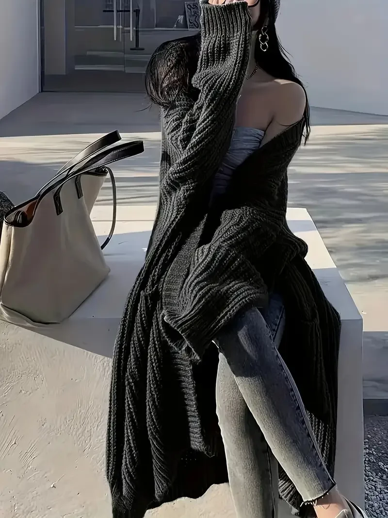 Women-s-Solid-Open-Front-Knit-Cardigan-with-Pockets-Casual-Long-Sleeve ...