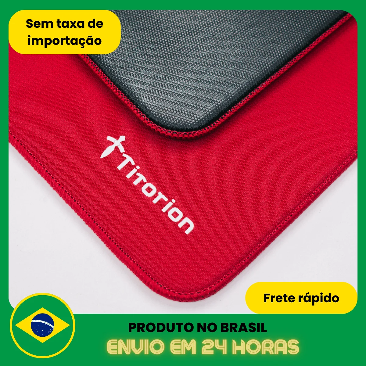 Mouse Pad Gamer Rigel 49x42 Poron Speed Profissional Premium Vermelho ...
