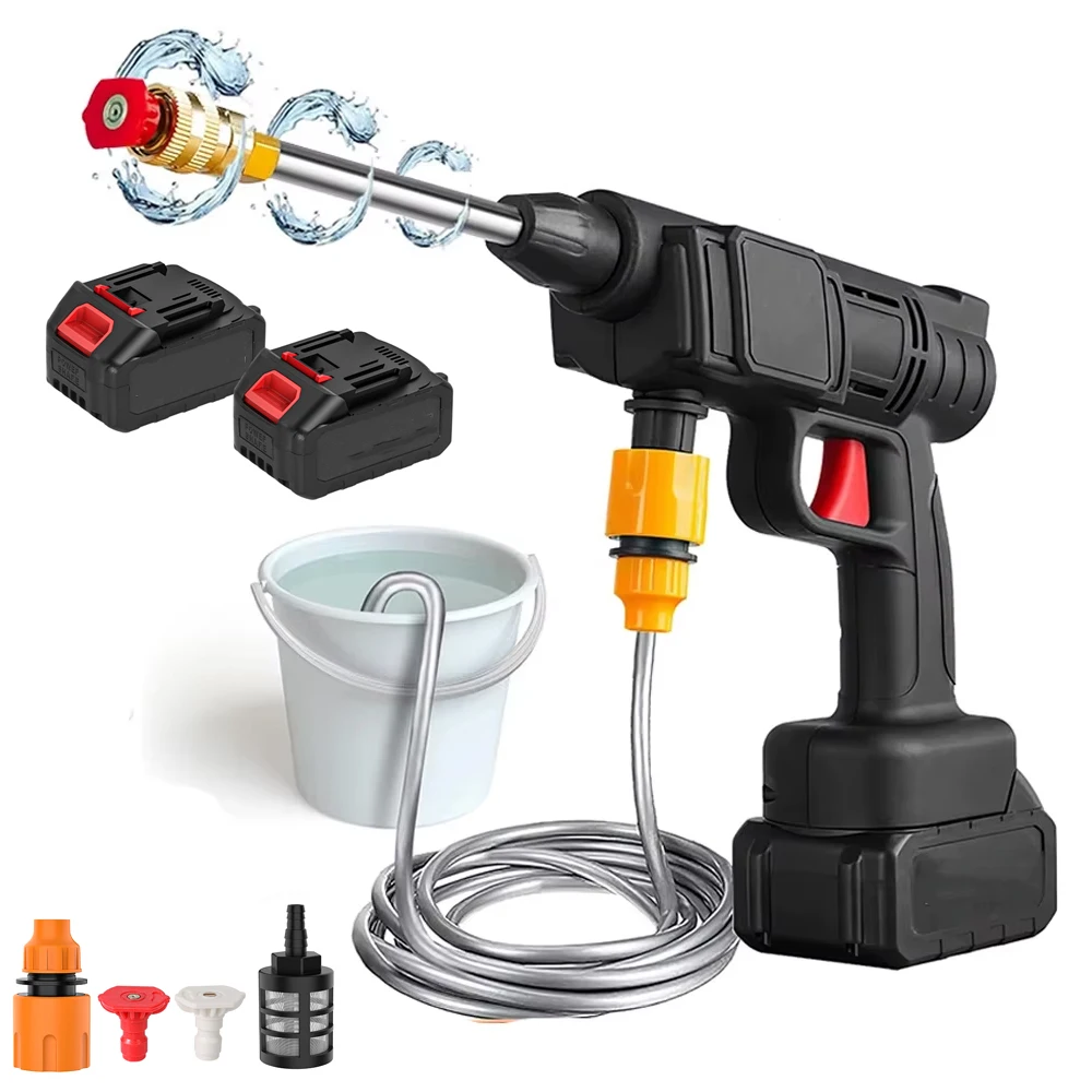1500W Cordless High Pressure Cleaner Washer Spray Water Gun Car Wash ...