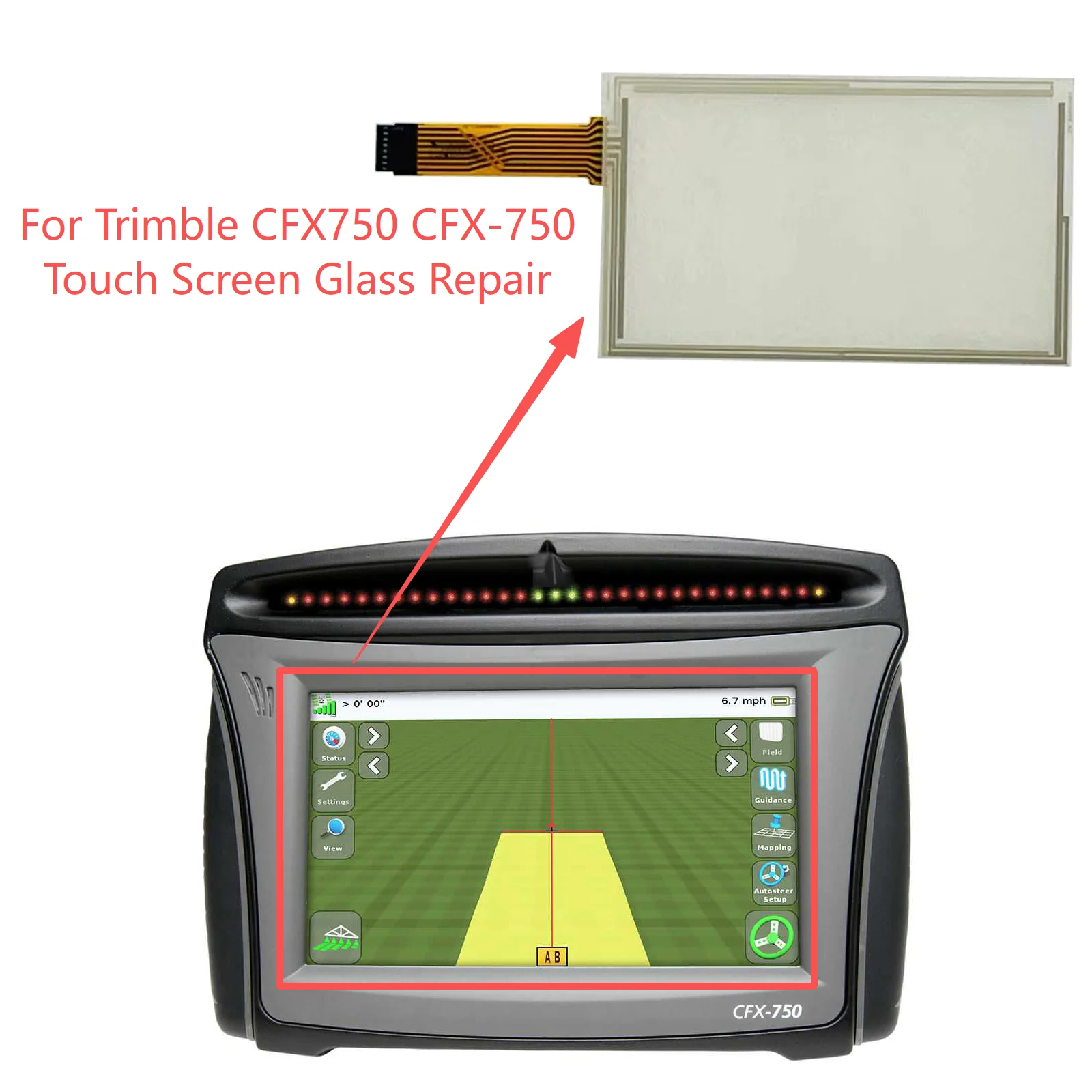 New Touch Screen for GPS Trimble CFX 750 CFX-750 CFX750 Trimble#83651 ...