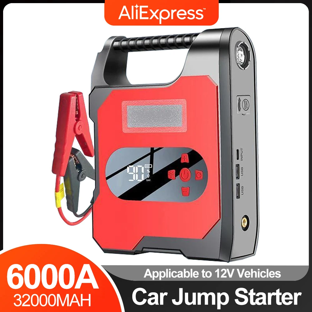 32000mAh-12V-Car-Emergency-Start-Power-Supply-Inflatable-Pump-All-in ...