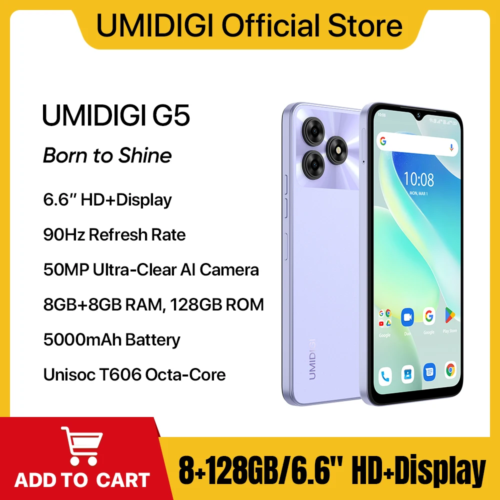 UMIDIGI-tel-fono-inteligente-G5-dispositivo-con-Android-13-8GB-de-RAM ...