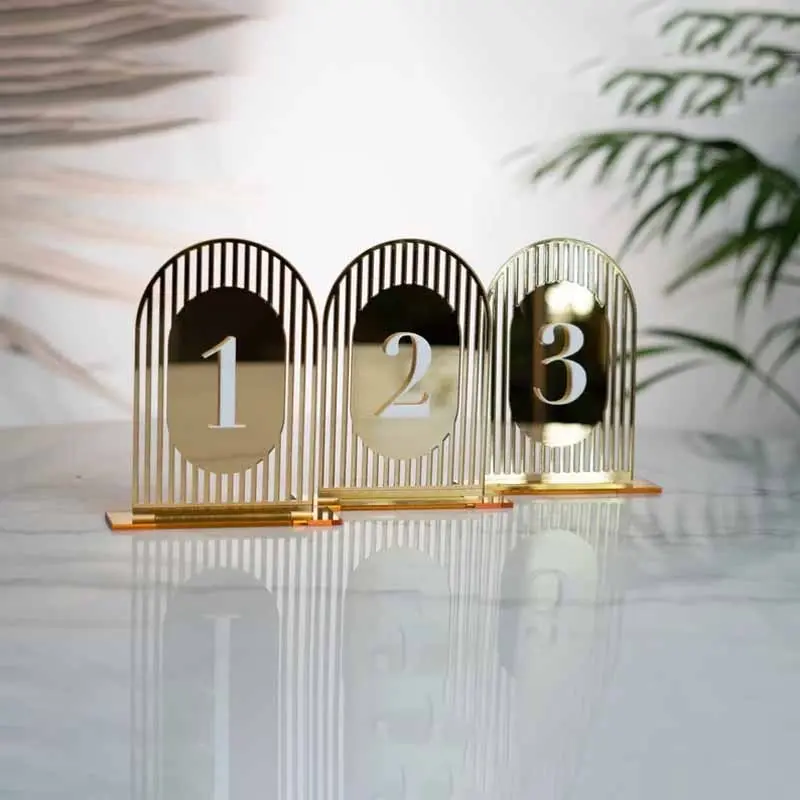 Gold-Mirror-Table-Number-Arch-Table-Numbers-Acrylic-Gateway-Table ...