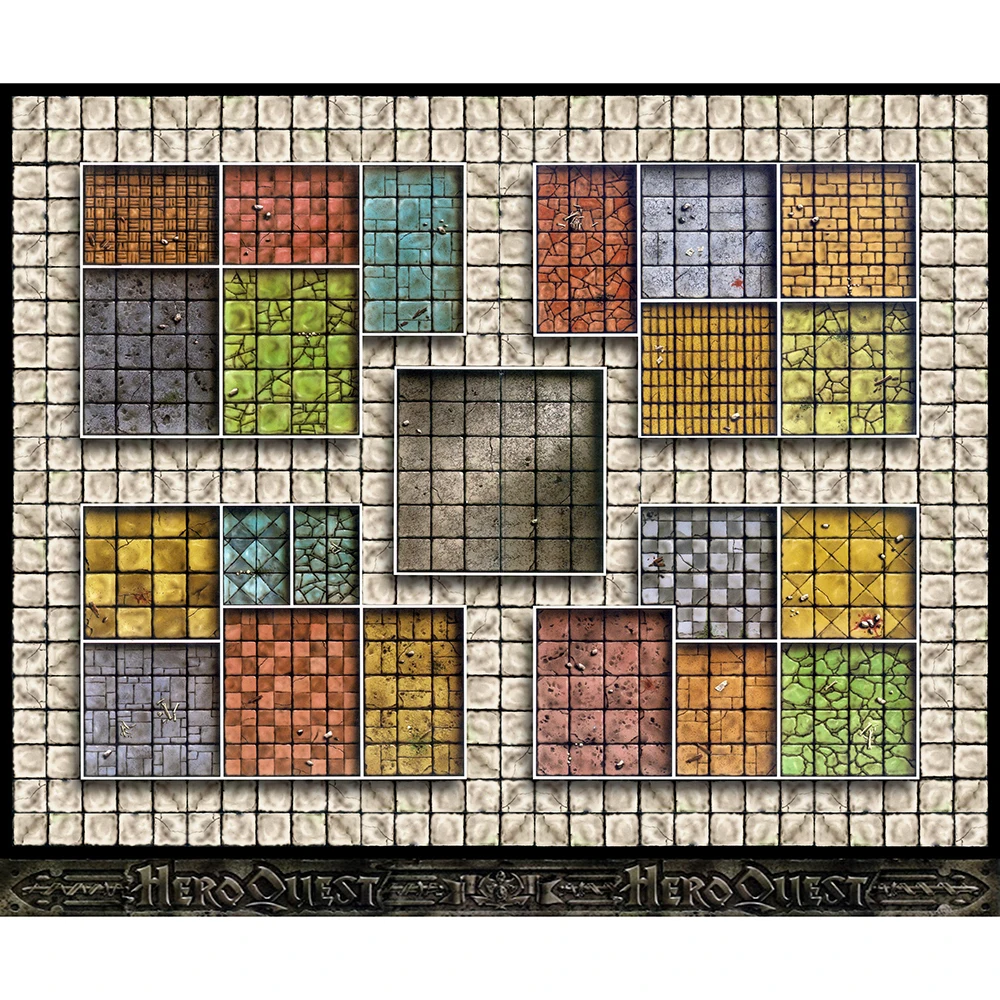 Custom Big Playmat Heroquest With Stitched Edges (locked Edges Big ...