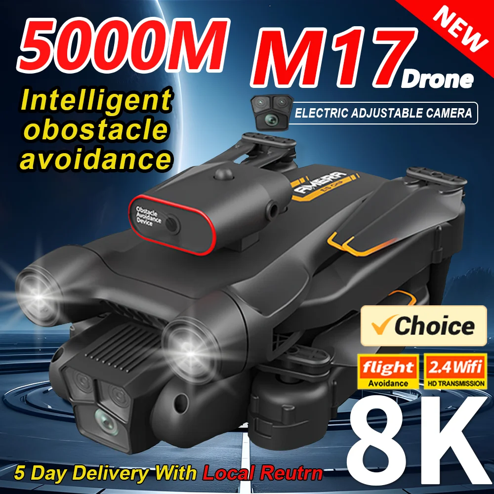 Dron-M17-Max-8K-con-flujo-ptico-Dron-profesional-con-Triple-c-mara-HD ...