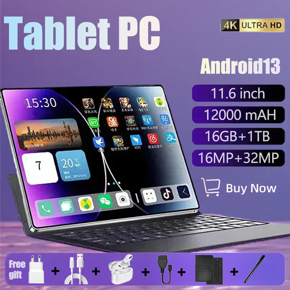 2024-Tablet-Android-12000-mAh-Global-Version-16GB-Ram-1TB-Rom-New ...