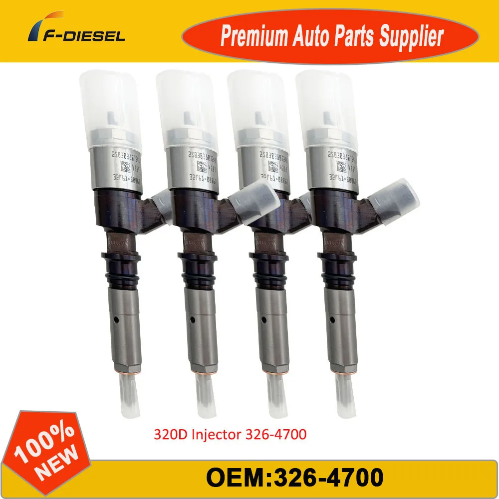 F-DIESEL 4PCS New C6.4 Engine Common Rail Fuel Injector 326-4700 ...