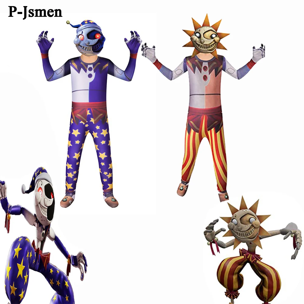 P-Jsmen-Anime-Sundrop-FNAF-Cosplay-Costumes-Sun-Moon-clown-Freddie-Kids ...