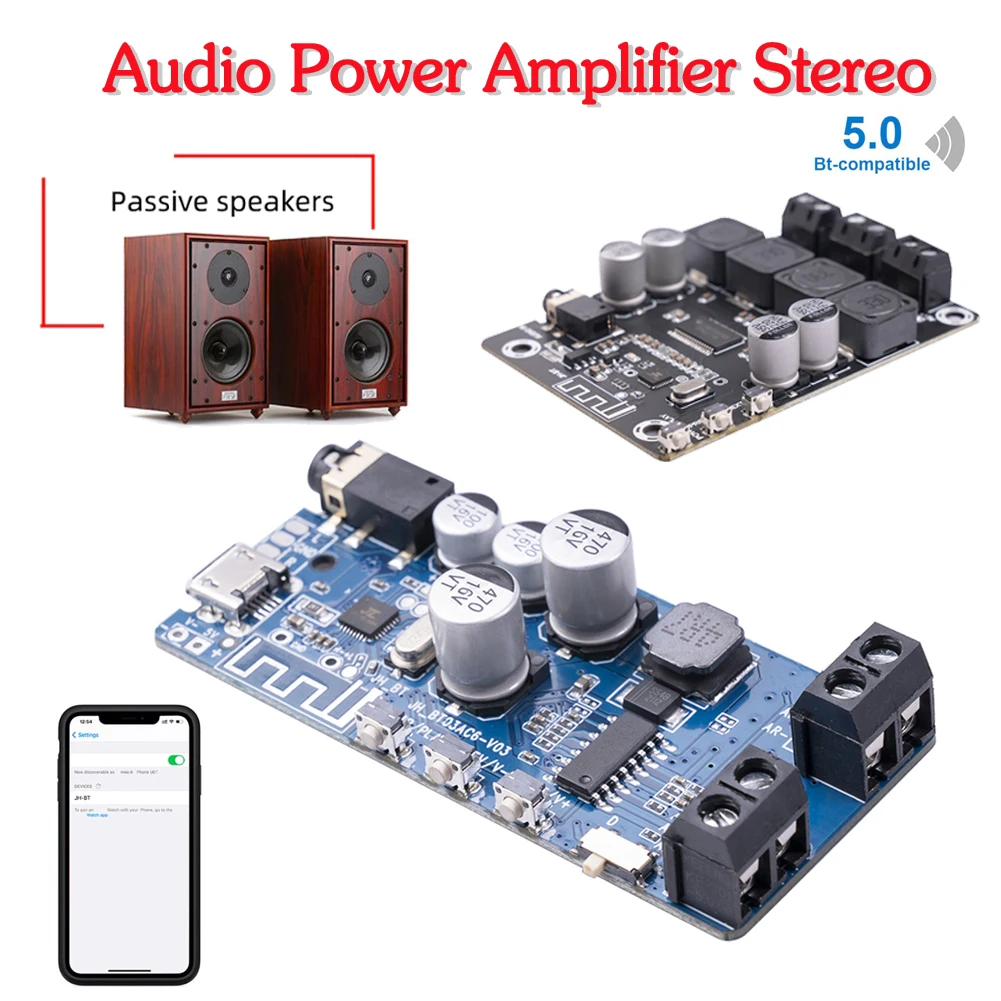 2X5W-45W-Bluetooth-5-0-Power-Amplifier-Class-D-Audio-HiFi-Stereo ...