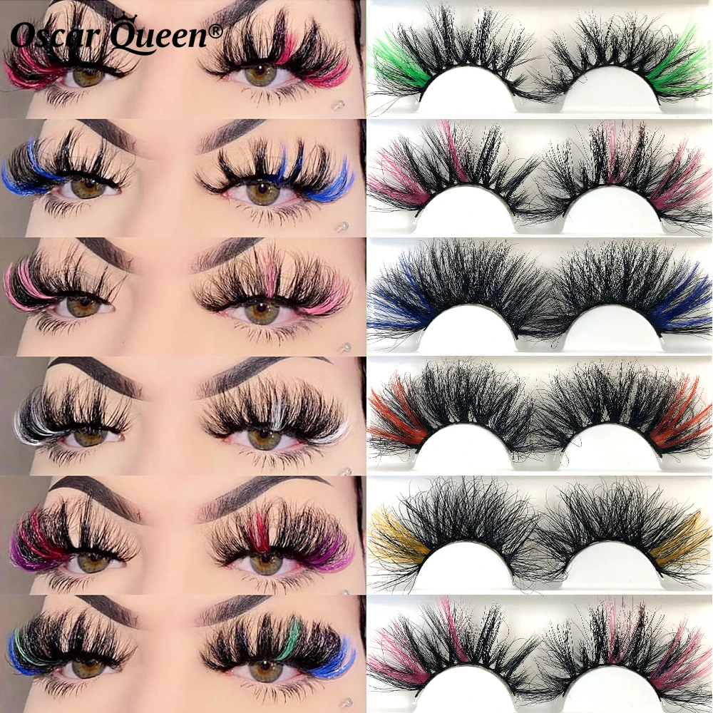 Colored Lashes Mink Eyelashes Wholesale False Eyelashes Package Boxes ...