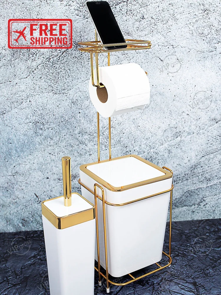 Gold Series ALFA014 Hoge Kwaliteit Badkamer Wc Papier Houder Prullenbak ...