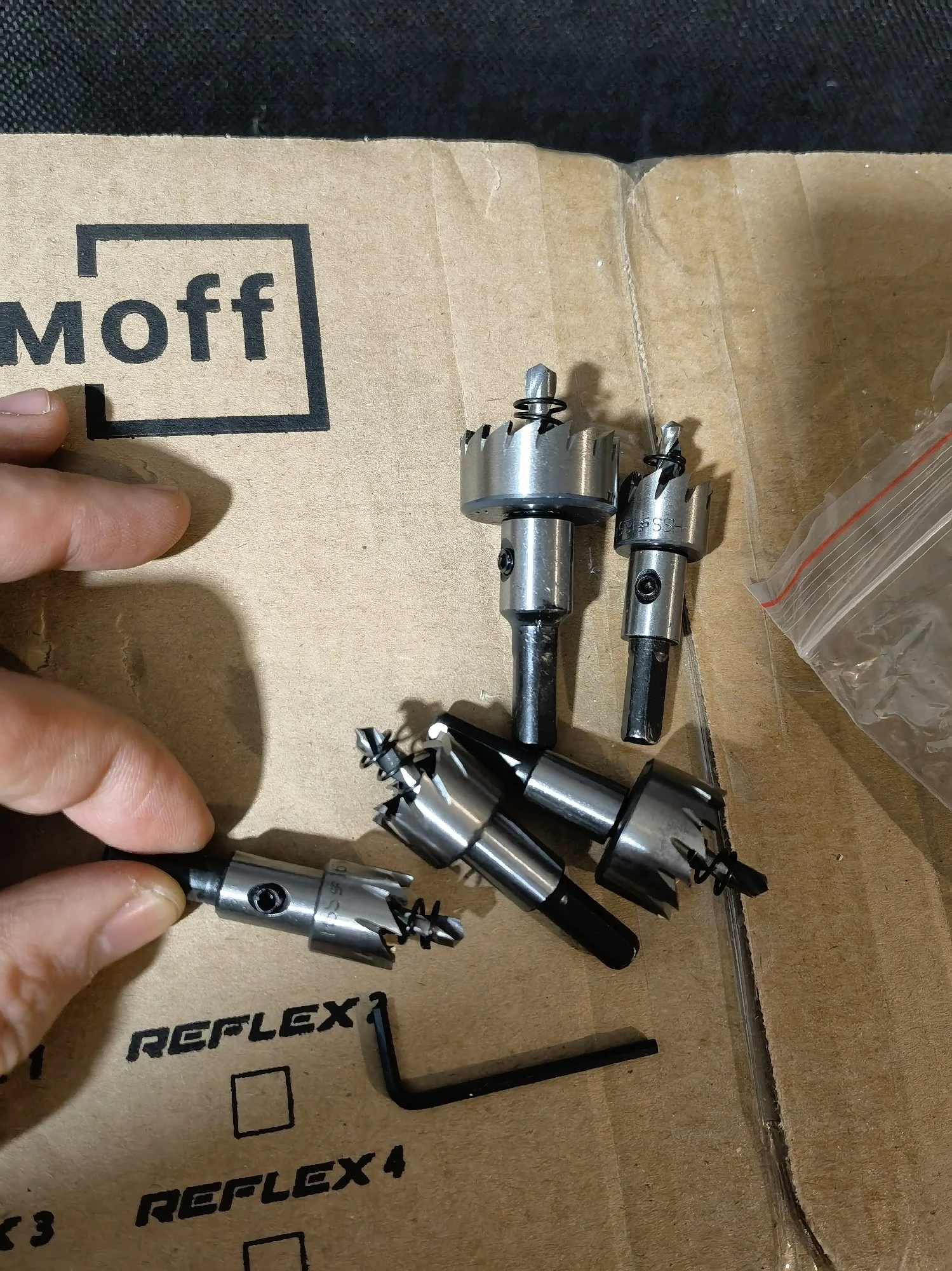 5 шт. Твердосплавные наконечники HSS сверла Набор отверстий для пилы нержавеющая сталь ...