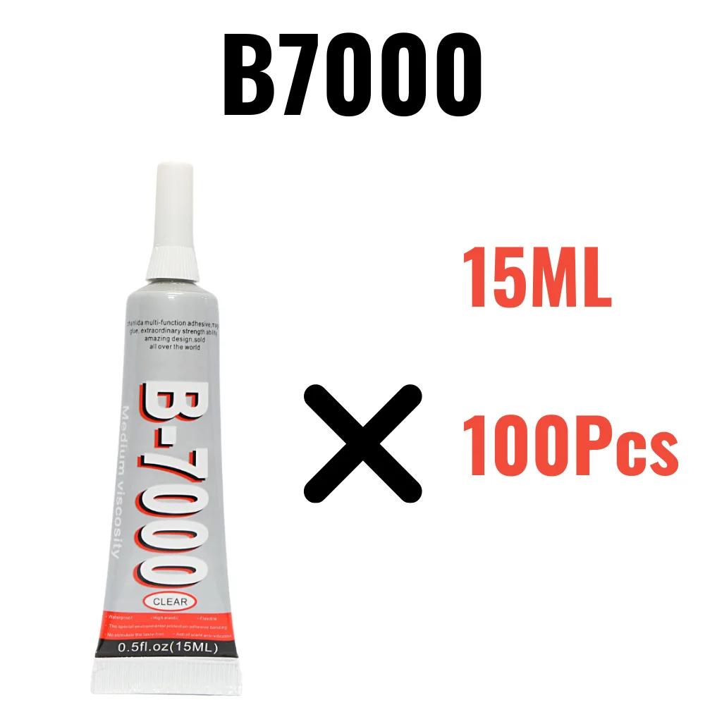 100PCS Pack B7000 15ML Clear Contact DIY Adhesive Repair Glue With ...