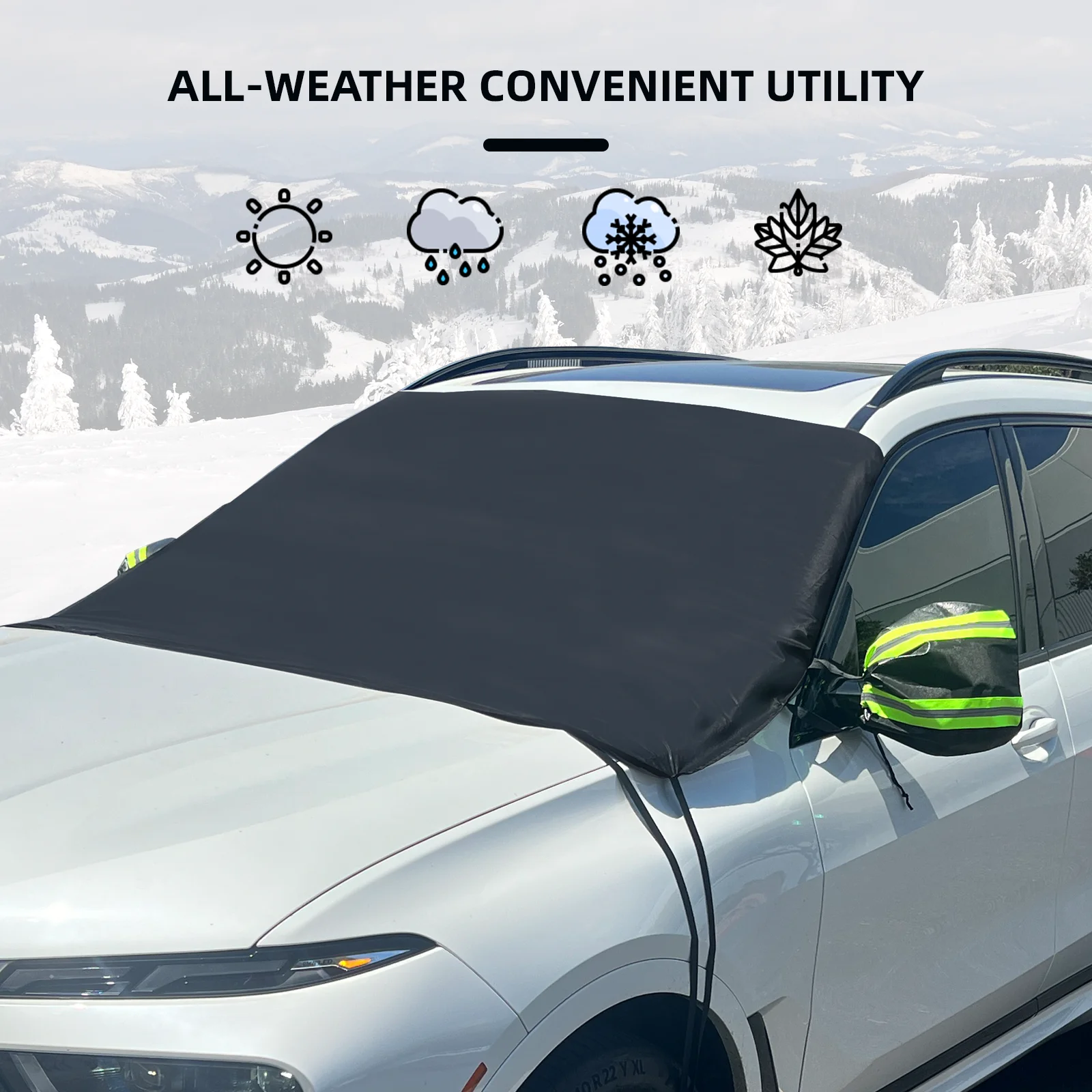 Car Windshield Snow Cover Sun Shade Winter Dust Rain Ice Frost Guard ...