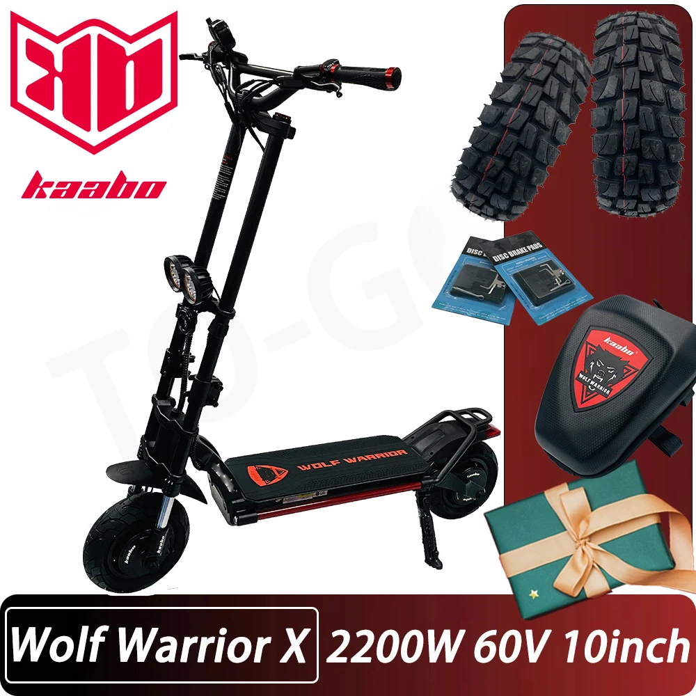 EU Stock KAABO Wolf Warrior X Wolf Warrior 10inch Electric Scooter 60V 21Ah 28Ah 1100Wx2 ...