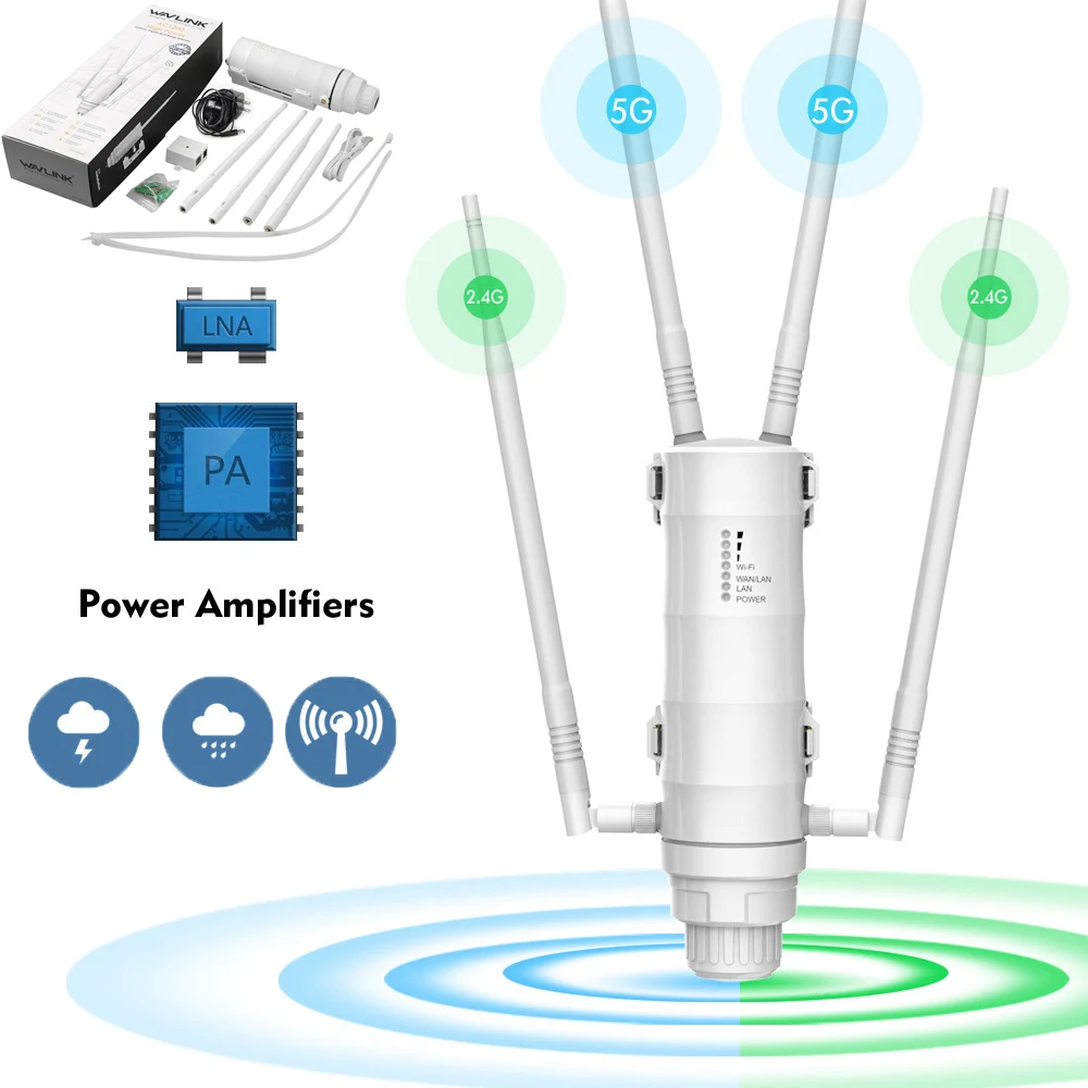 High-Power-AC1200-Outdoor-Wireless-WiFi-Repeater-AP-WiFi-Router-Dual ...