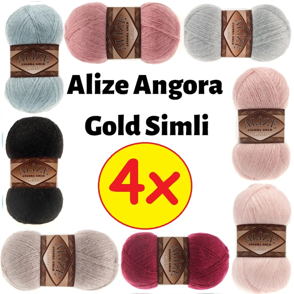 Alize-Angora-Gold-Simli-Hilo-brillante-de-Angora-Gold-Simli-4x100g ...