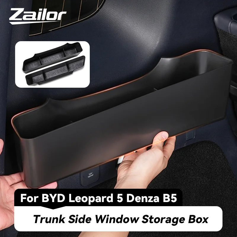 For BYD Leopard 5 Denza B5 Trunk Side Window Storage Box Rear Car ...
