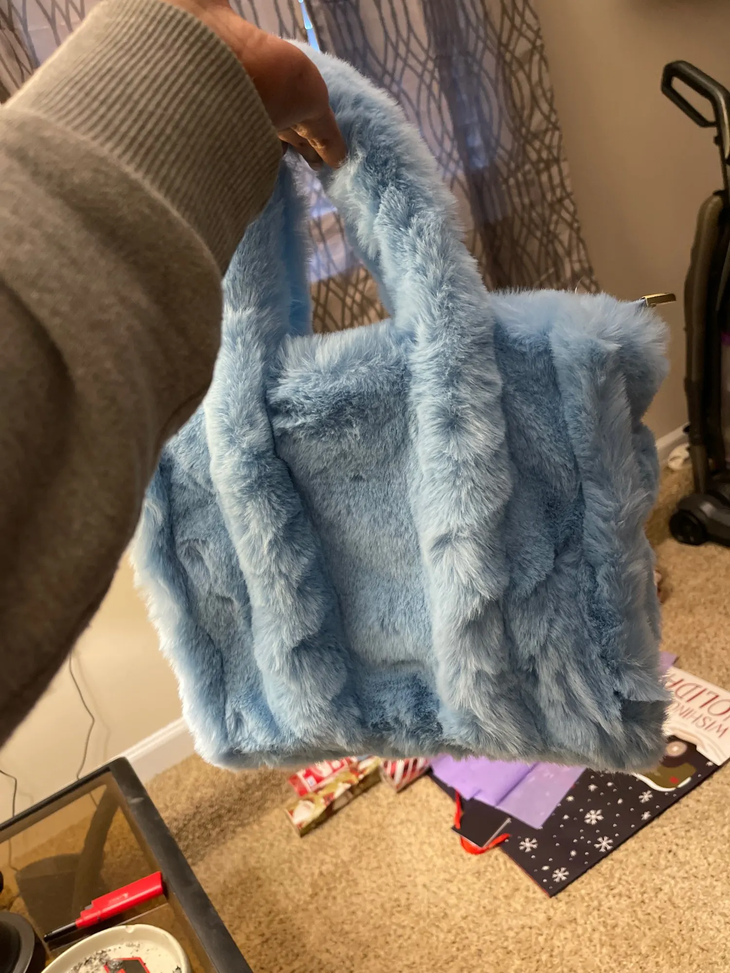 Cute Furry Faux Fur Tote and Shoulder Bag - UrbanWearOutsiders