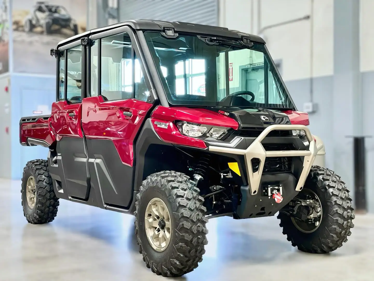 ORIGINAL-2024-Can-Am-Defender-MAX-Limited-HD10-Fiery-Red-4-seater ...