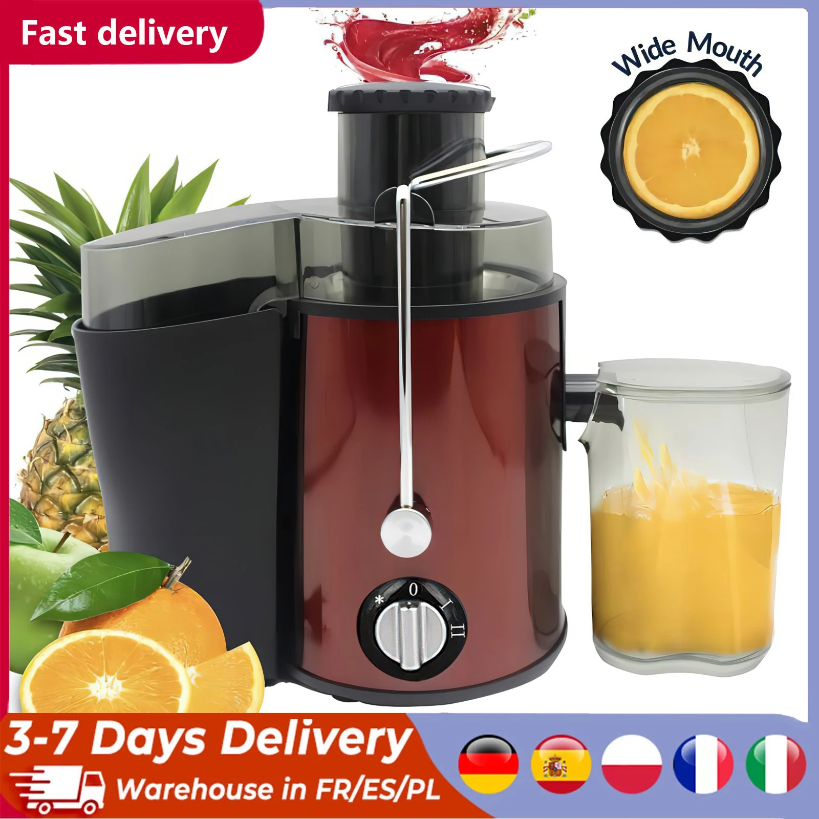 400W Electric Juicer Machine Juicer Wide Chute for Whole Fruit Juicer ...
