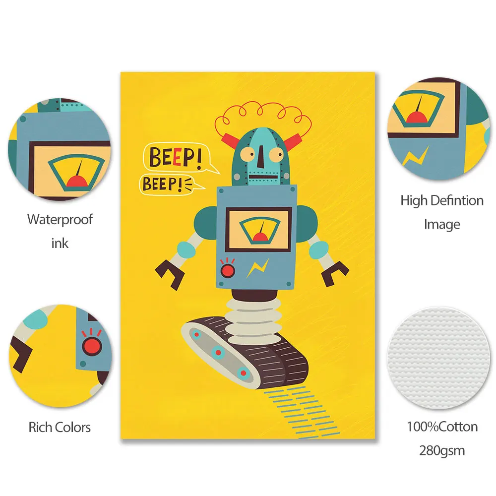 Retro Robot Clipart For Kids
