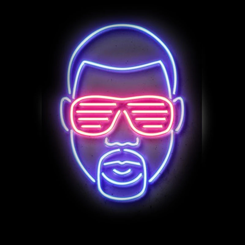 Kanye West Neon Sign Light Custom Face American New work Glass Tube ...