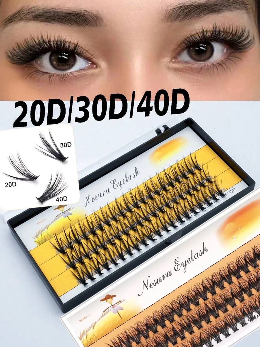 20/30/40D Extended eyelashes Natural eyelashes 1 box/60 pieces 3D ...