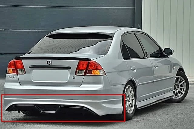 For Honda Civic Vtec 2 Rear Bumper Attachment Custom Diffuser 2001-2006 ...