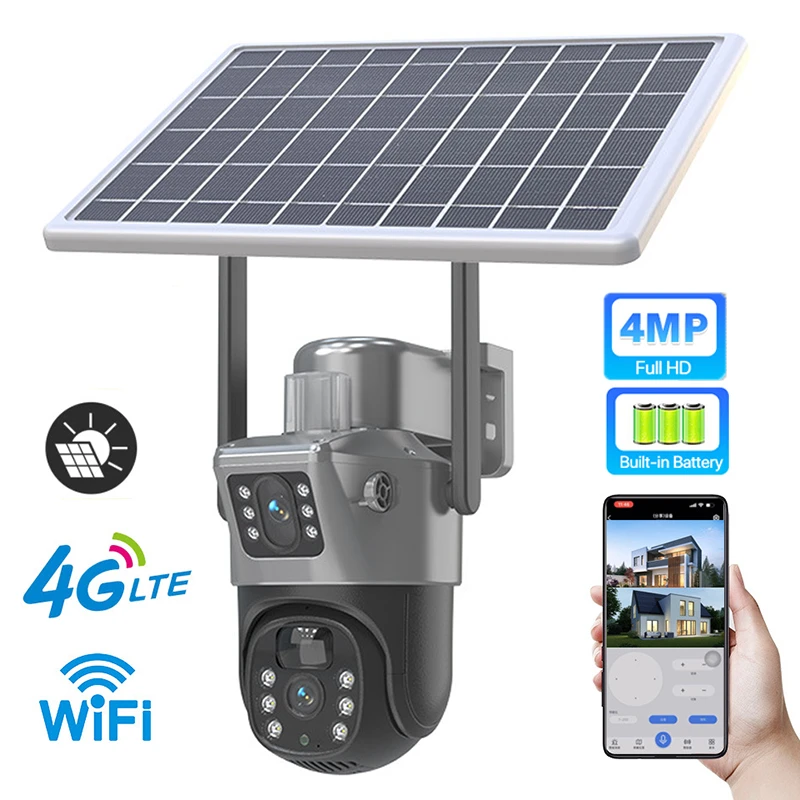 4MP-WIFI-4G-Wireless-PTZ-Solar-Camera-Dual-Lens-Dual-Screen-Outdoor-IP ...