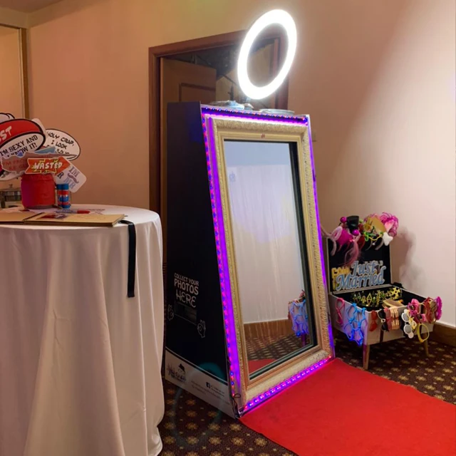 Magic Mirror Booth 65 Inch Photobooth Shell 55 Inch Touch Screen Mirror Photo Booth With Camera ...