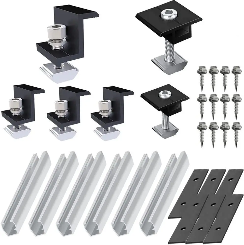 Solar-Panel-Mounting-Brackets-200mm-U-shape-Mounting-Rail-30-35mm-Mid ...