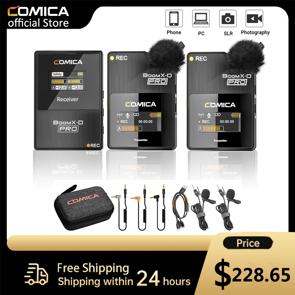 Comica Boomx-d Pro Microfone Sem Fio Para Canon Nikon Sony Fujifilm ...