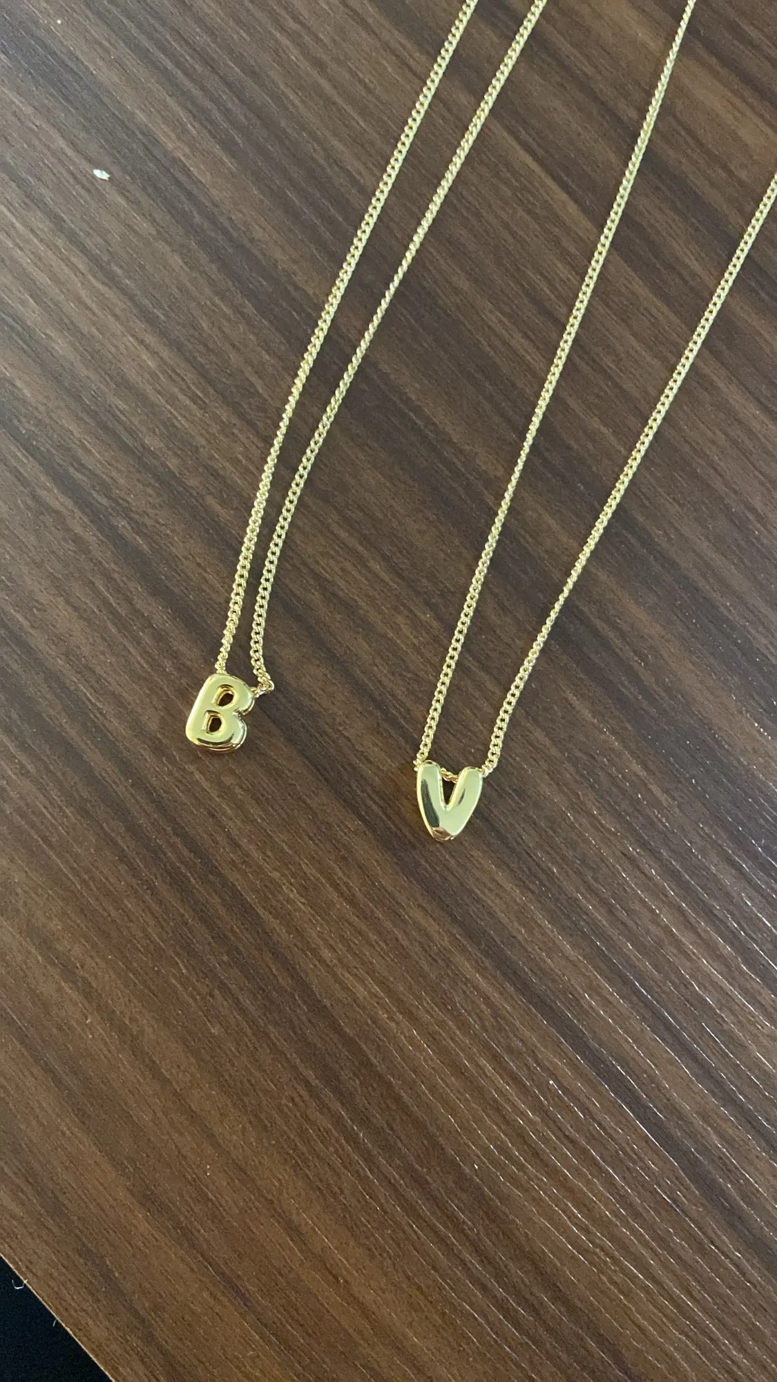 Chunky Initial Letter Necklace - Roshka eStore