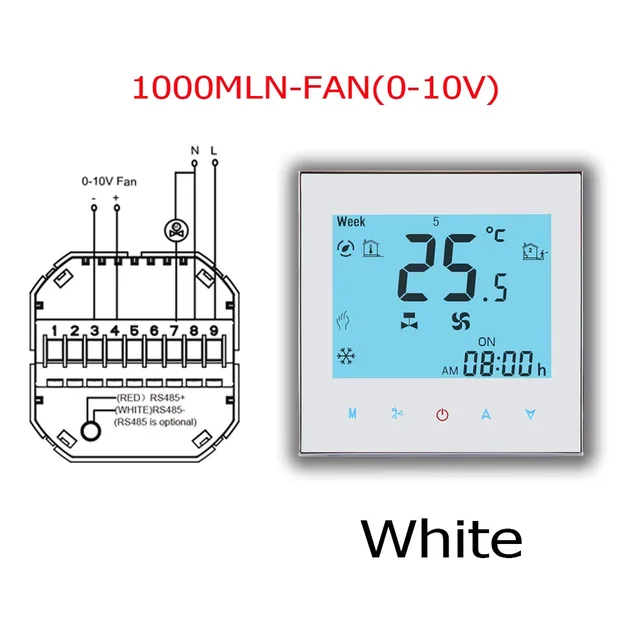 Modbus & Rs485 0-10V Moduláló Ventilátor Légkondicionáló Hőmérséklet ...