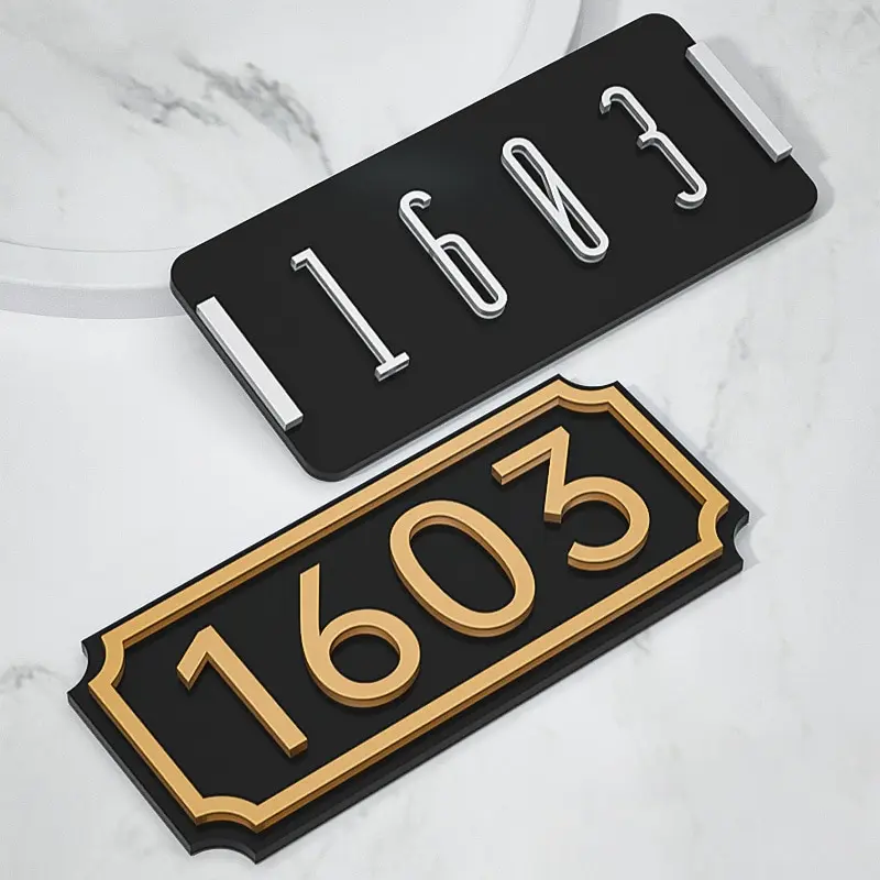 Customizable-House-Number-Outdoor-Sign-Acrylic-3D-Modern-Door-Number ...