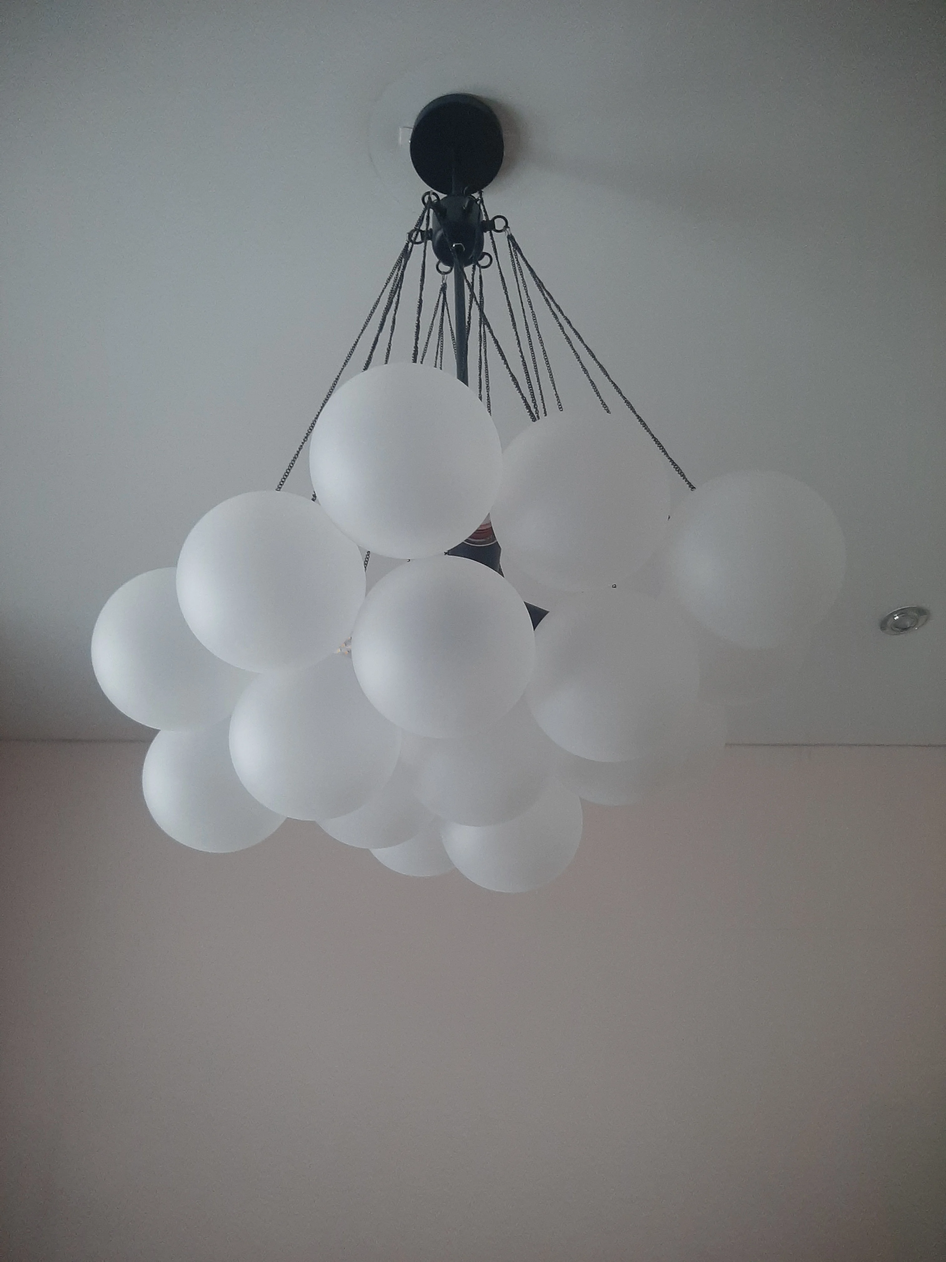 Nordic Frosted Glass Ball Chandelier – NYRALONDON