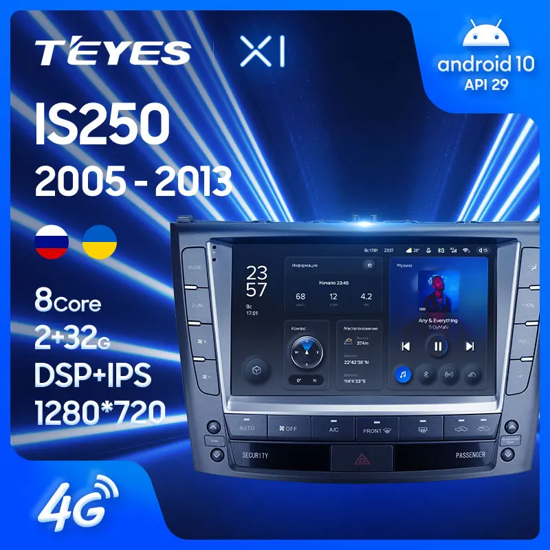 TEYES reproductor Multimedia con GPS para coche, Radio con Android 10 ...