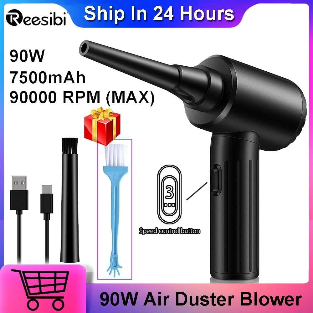 Espanador elétrico sem fio, Limpador de soprador comprimido para ...