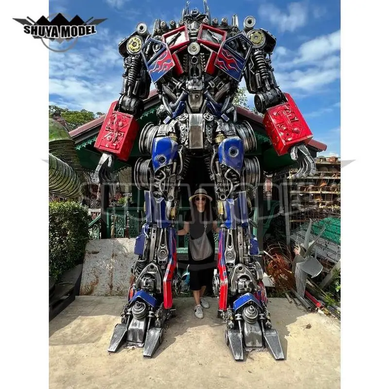 Realistic-Custom-large-outdoor-iron-stainless-steel-Robot-statue-metal ...