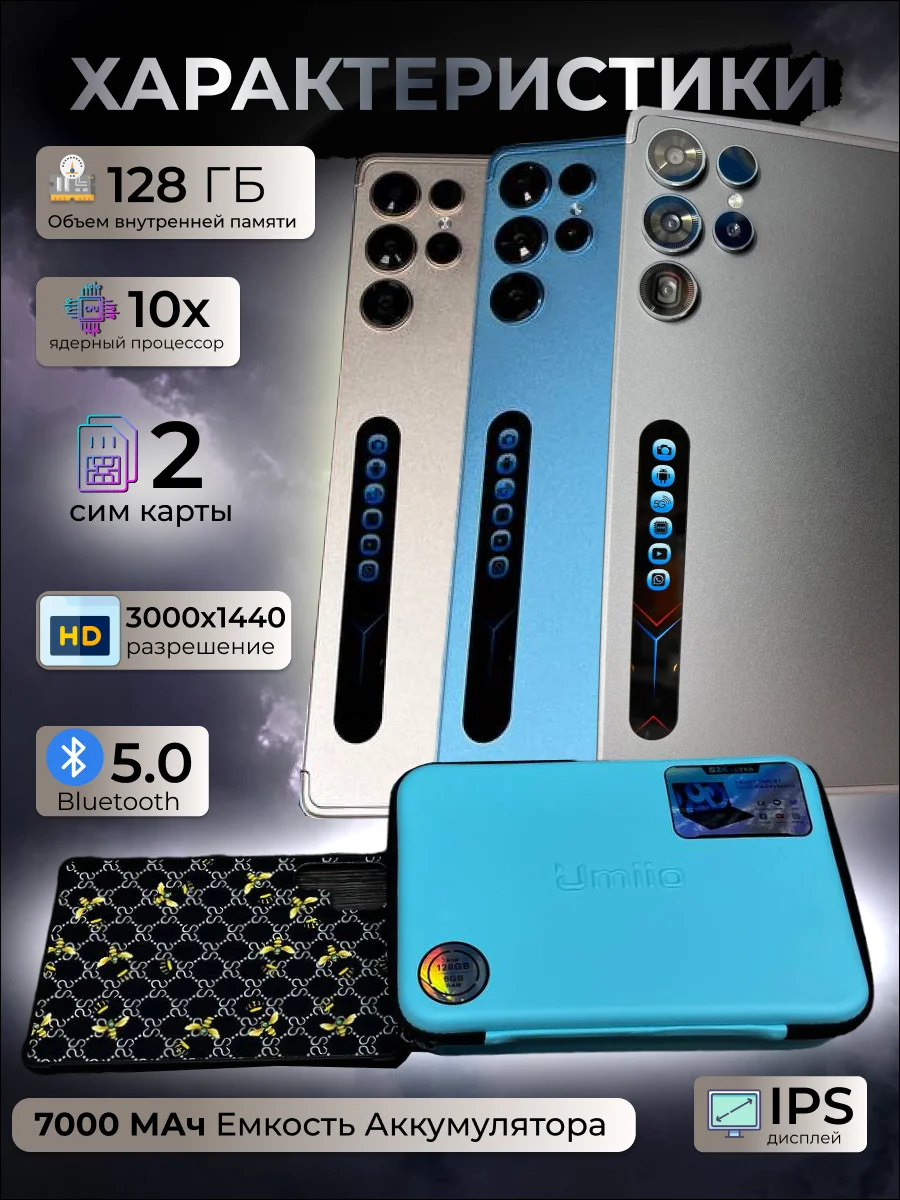 Планшет Umiio S24 Ultra 6/128 GB 10.1 дюйм Android 12 | AliExpress