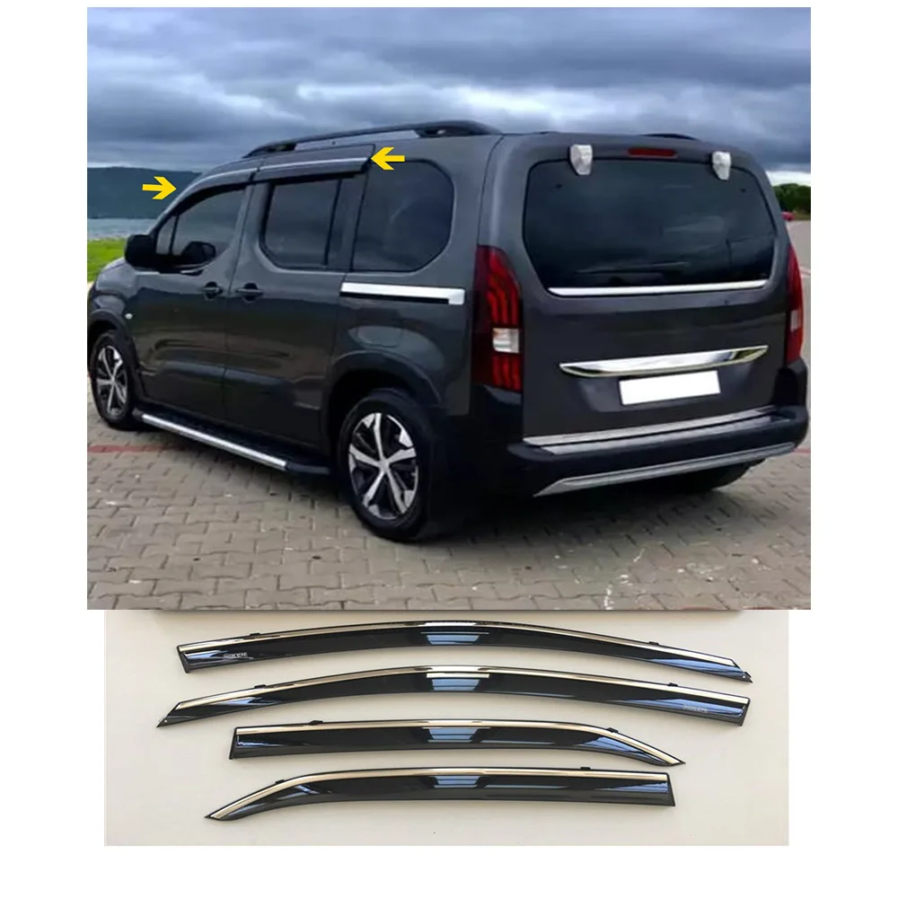 For-Citroen-Berlingo-Chrome-Windshield-Spoiler-Glass-Sunshade-2019-and ...