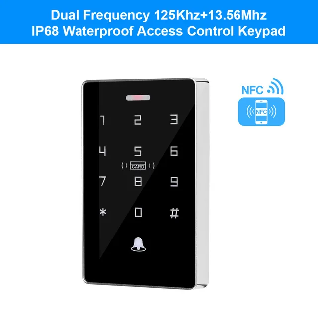 NFC Backlight Touch Dual Frequency 125KHz + 13.56MHz RFID Card Access ...