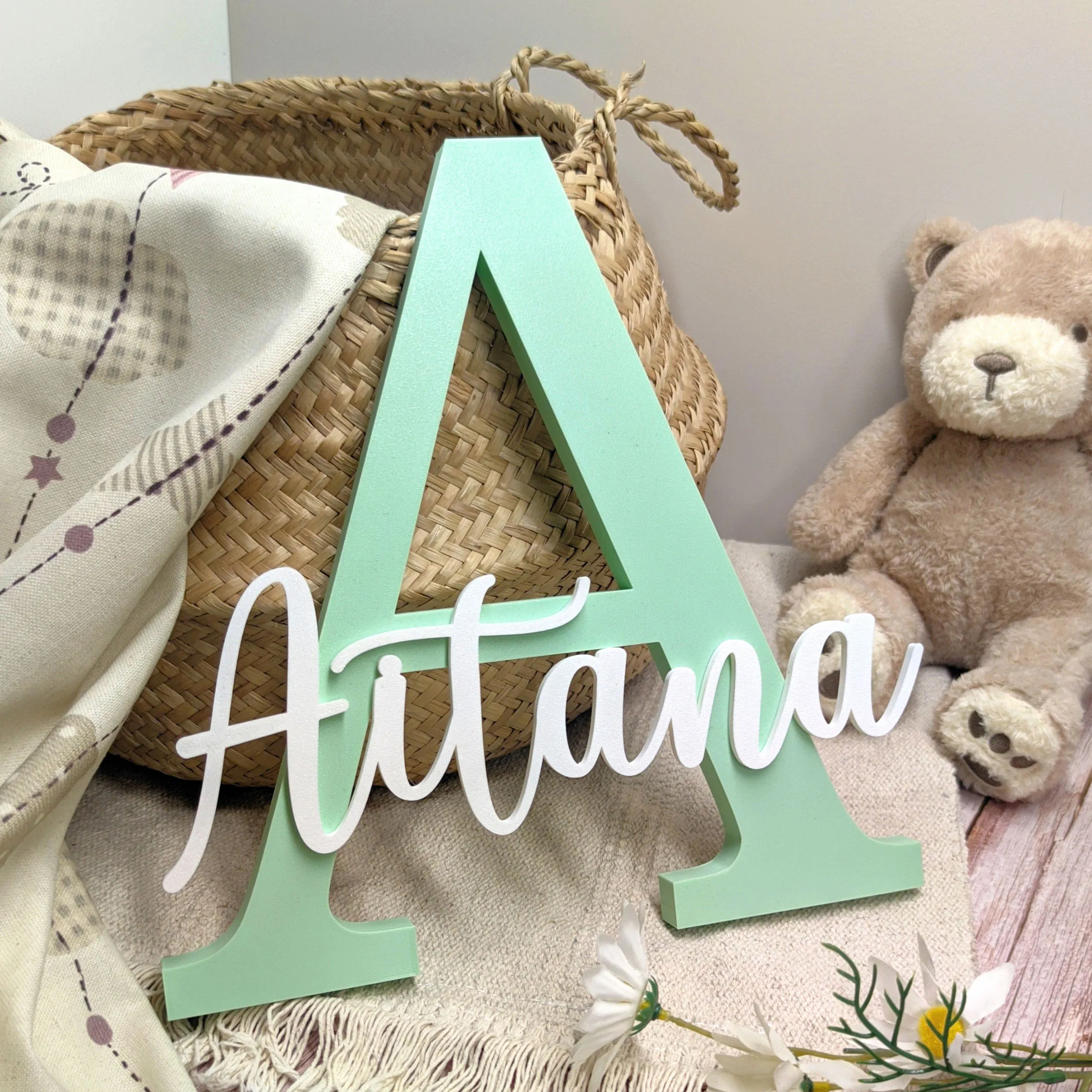 Letras decorativas Inicial con Nombre Personalizado Colores y medidas a ...